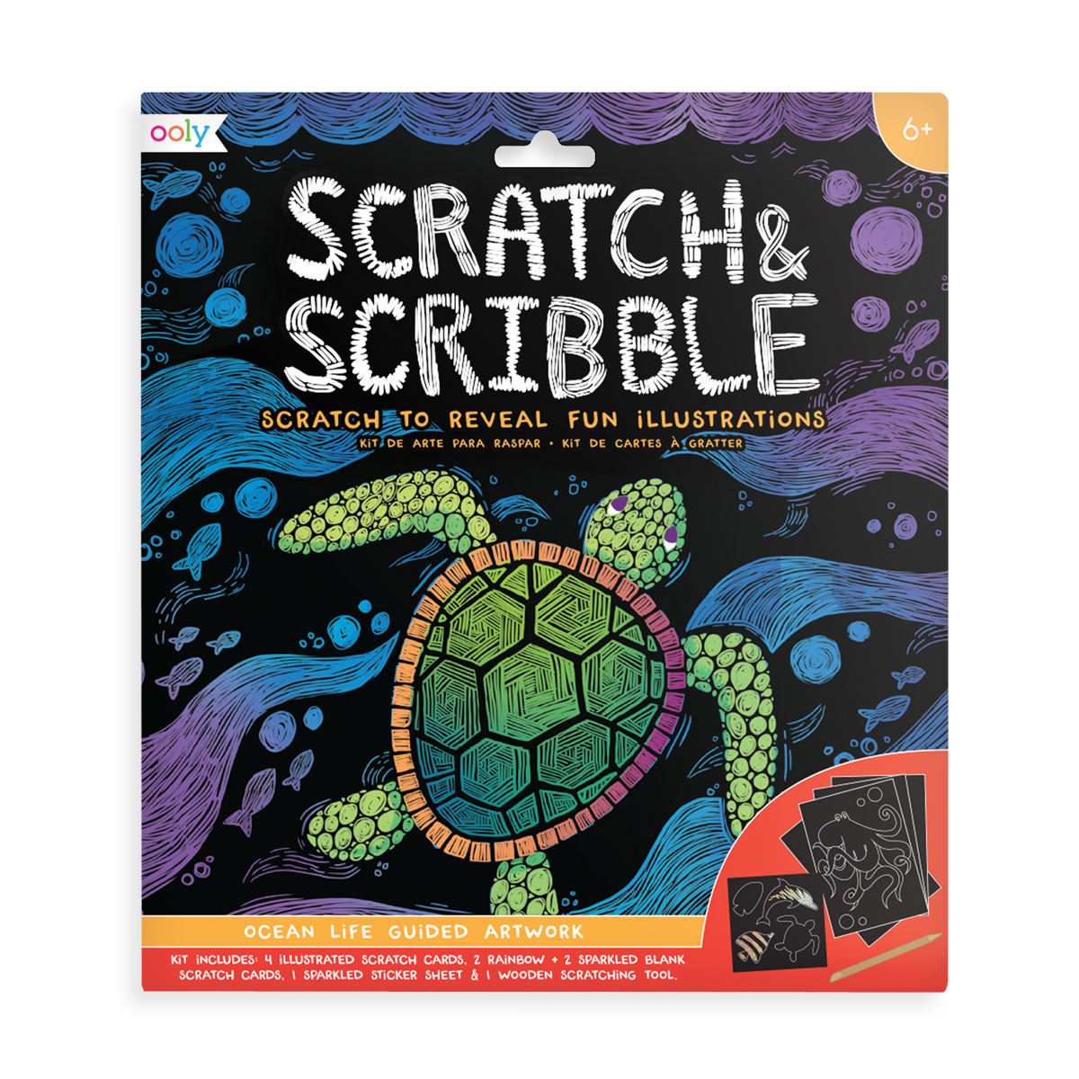 Ocean Life Scratch and Scribble Scratch Art Kit – Menucha Classroom ...