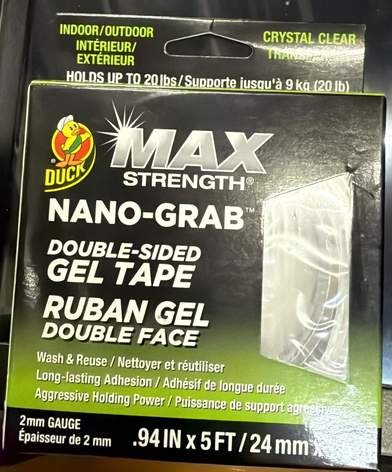 Duck Max Double-Sided Gel Tape with Nano-Grab Technology – Menucha ...