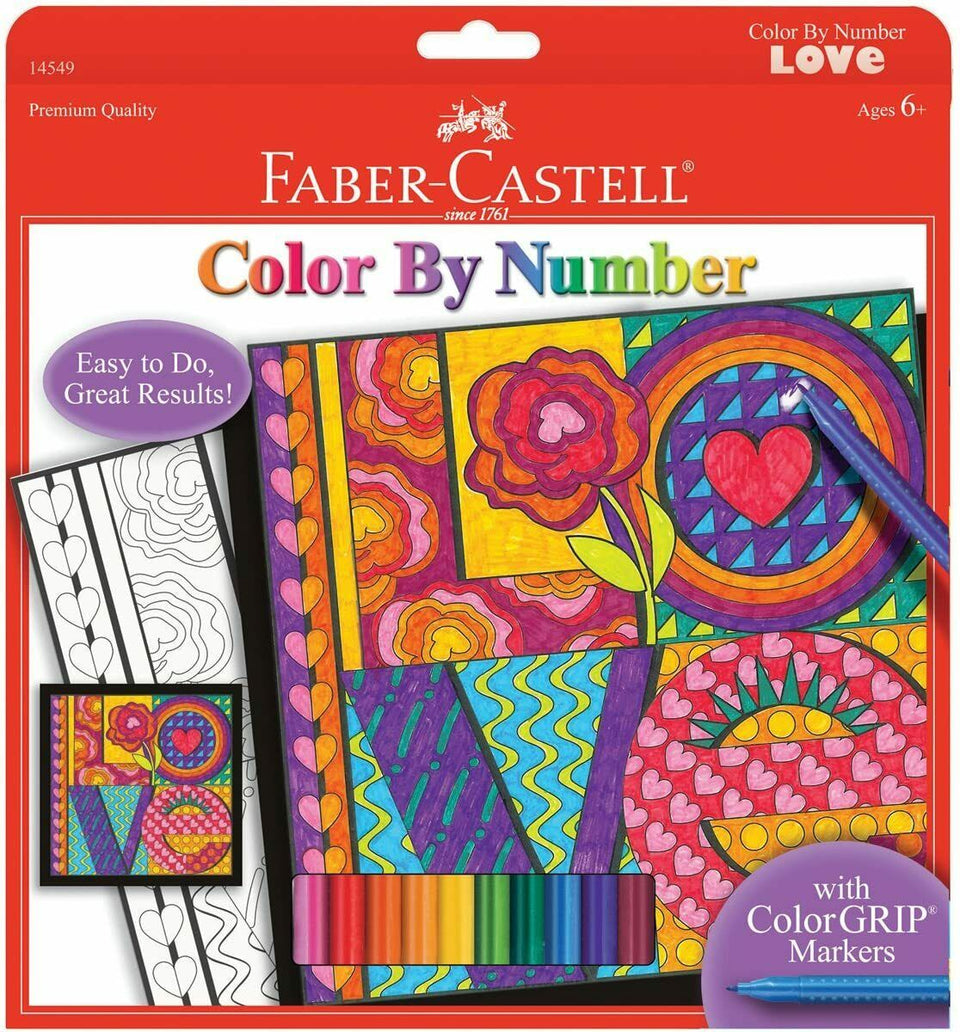 Faber-Castell Color By Number Kits Love – Menucha Classroom Solutions